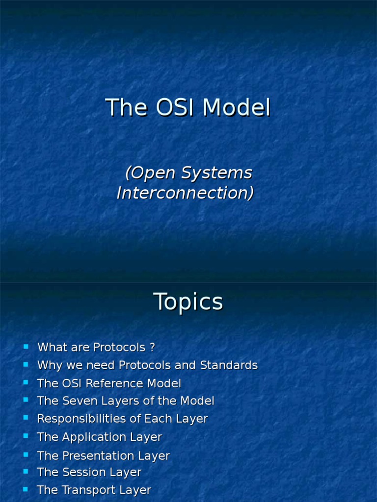 OSI Model: Protocols and Layers | PDF | Communications Protocols ...