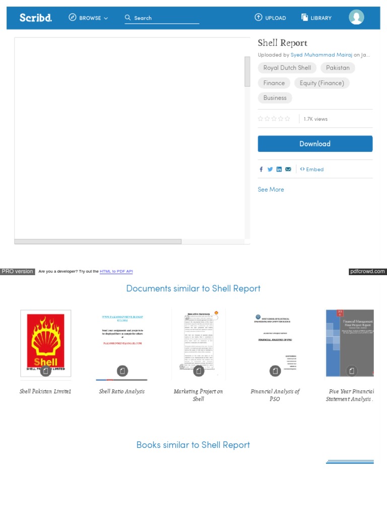 Shell Report: Browse Search Upload Library | PDF | Royal Dutch Shell ...