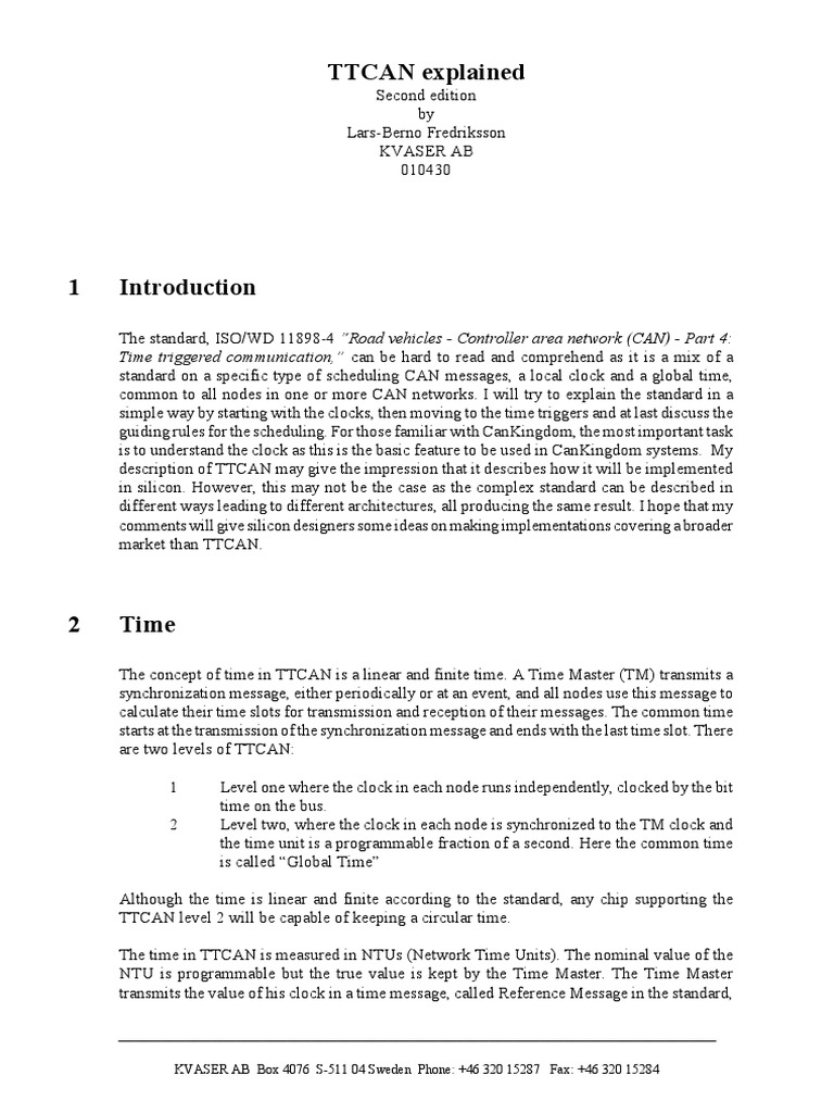 Ttcan Explained | PDF | Communications Protocols | Areas Of Computer Science