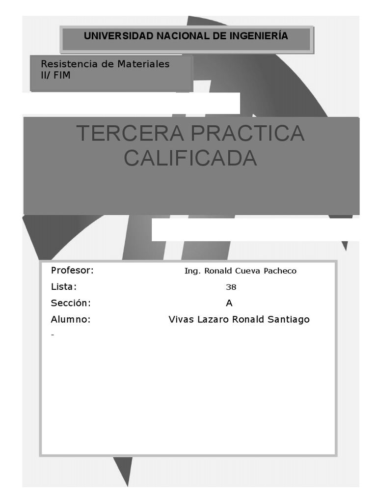 Tercera PC Resis 2 | PDF | Resistencia de materiales | Física