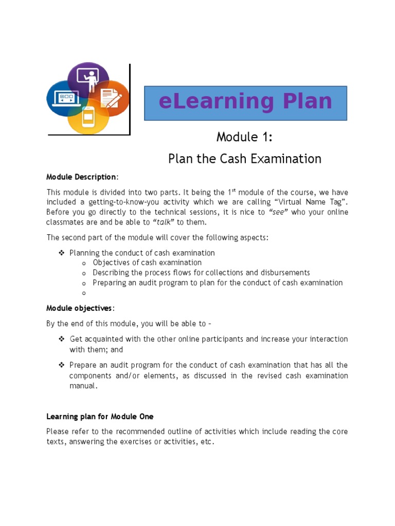 Learning Plan Module 1 Week 1 | PDF | Educational Technology | Pedagogy
