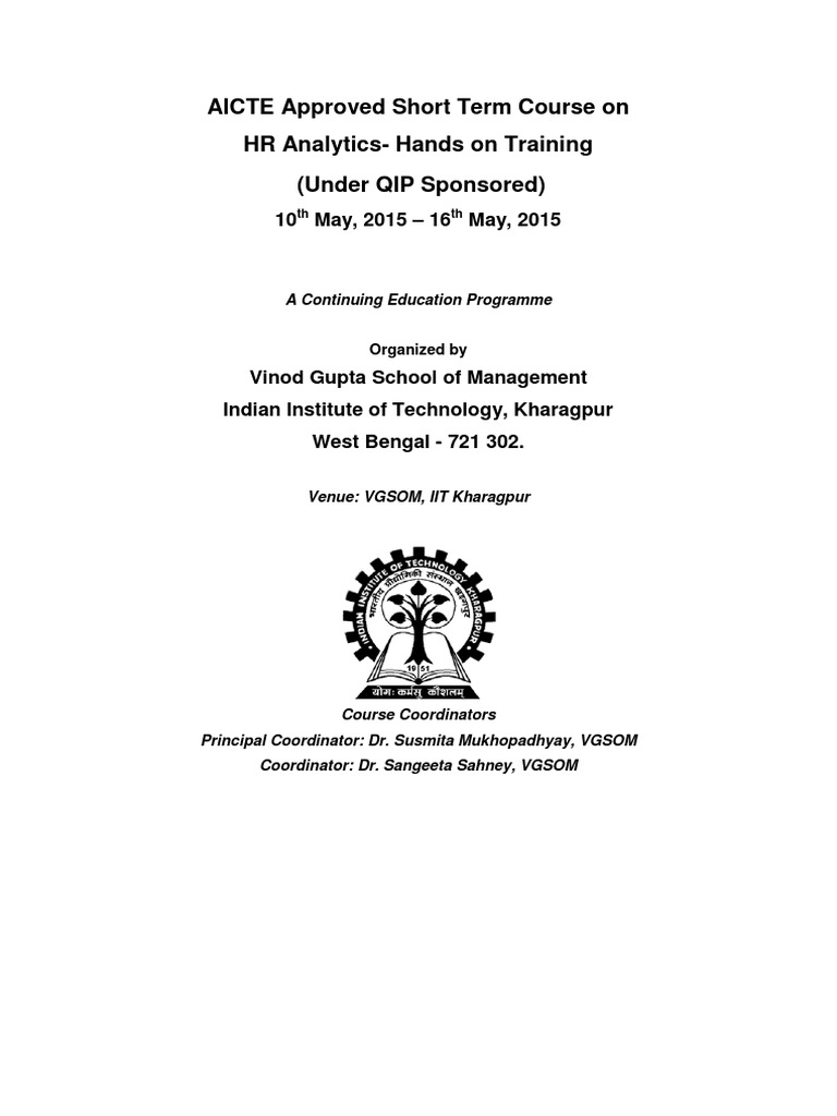 AICTE Approved Short Term Course on HR Analytics Hands-On Training | PDF | Analytics | Microsoft ...