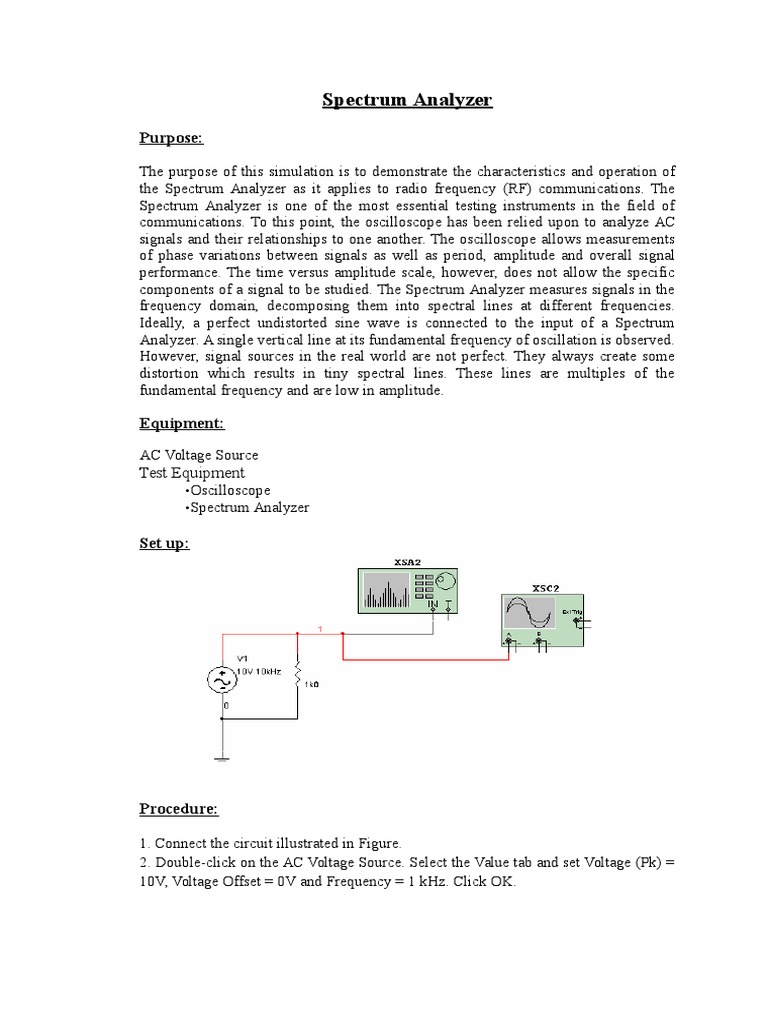 Spectrum Analyzer | PDF | Spectral Density | Amplitude