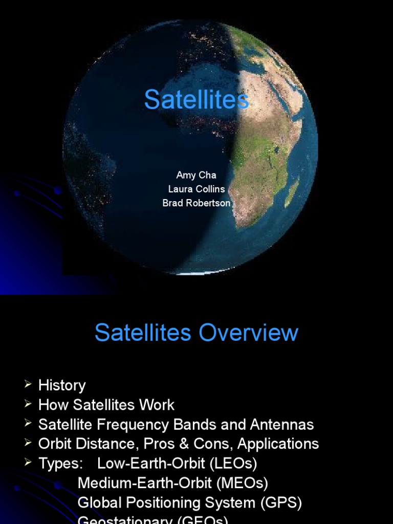 Satellites: Amy Cha Laura Collins Brad Robertson | PDF | Communications ...