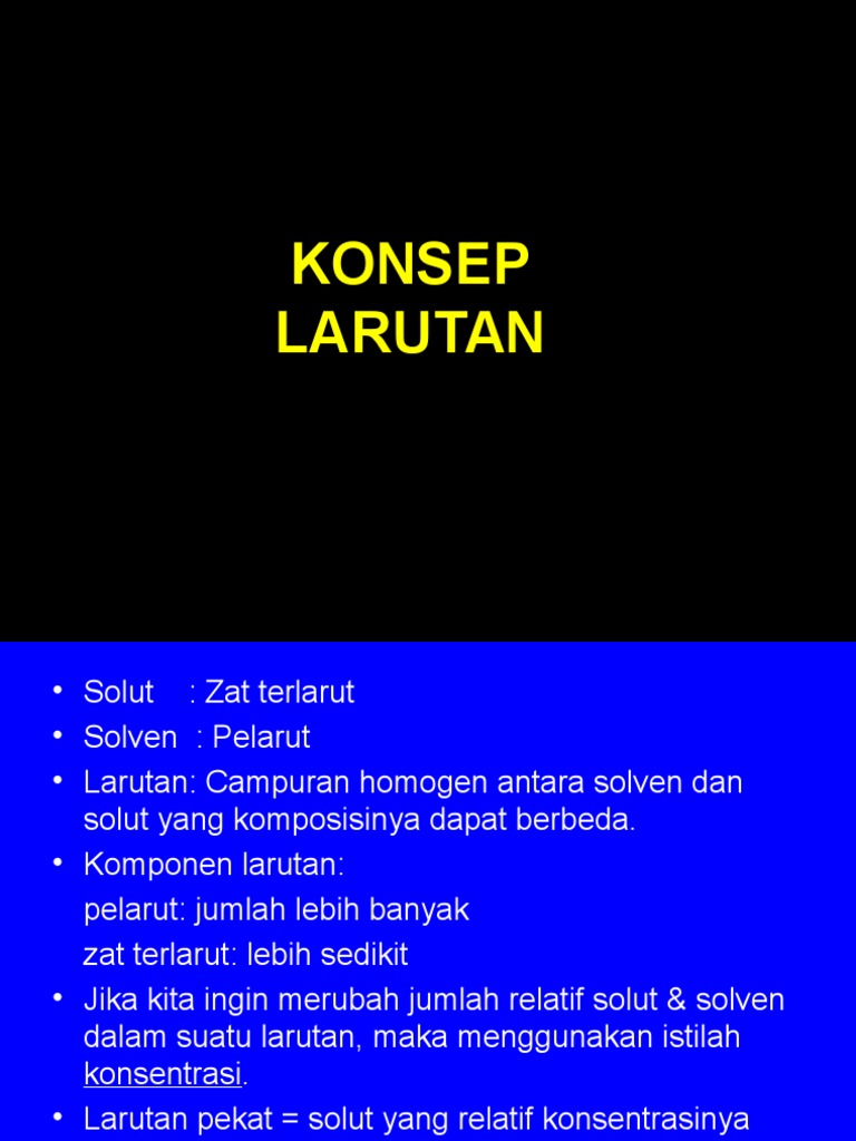 Pertemuan 3. Konsep Larutan | PDF