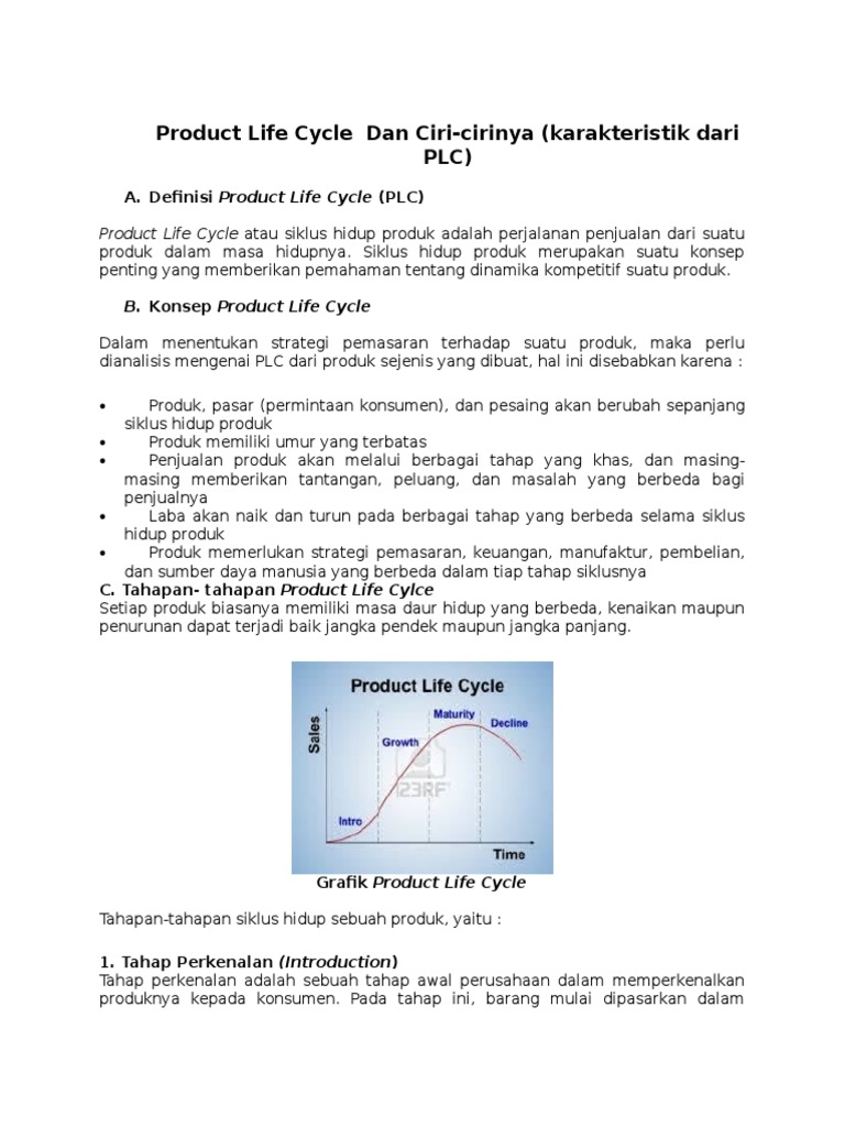 Product Life Cycle Dan Ciri (M.jasa) | PDF