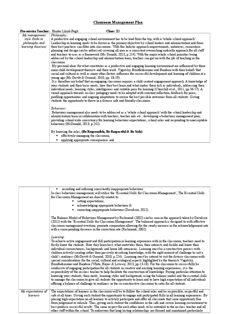 Effective Classroom Management Strategies | PDF | Classroom Management ...