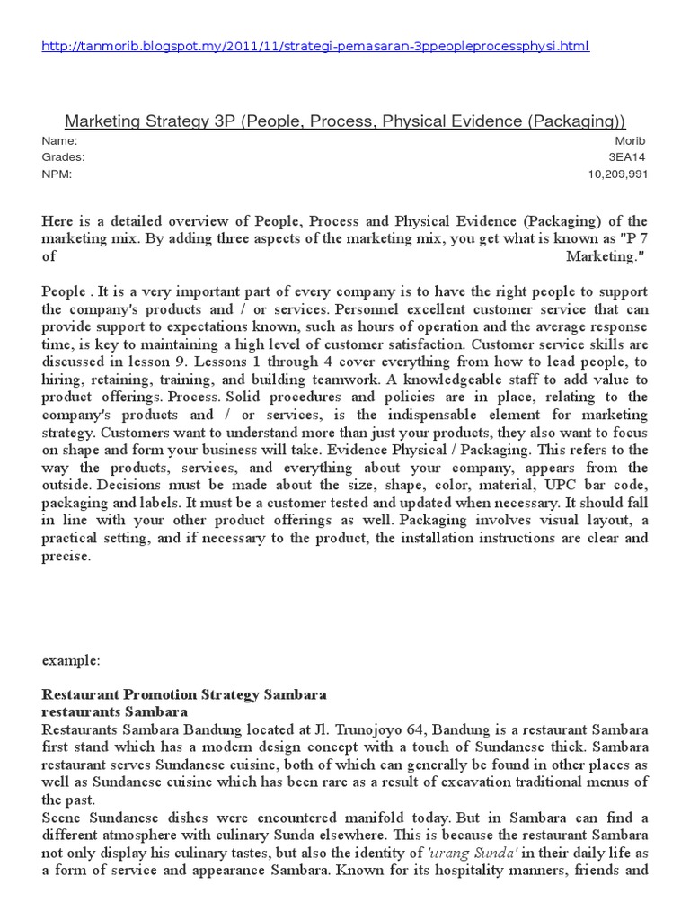 Marketing Strategy 3P | Sales | Advertising