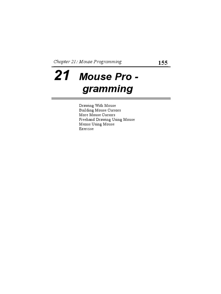 Mouse Programming | PDF | Graphical User Interfaces | Mode (Statistics)