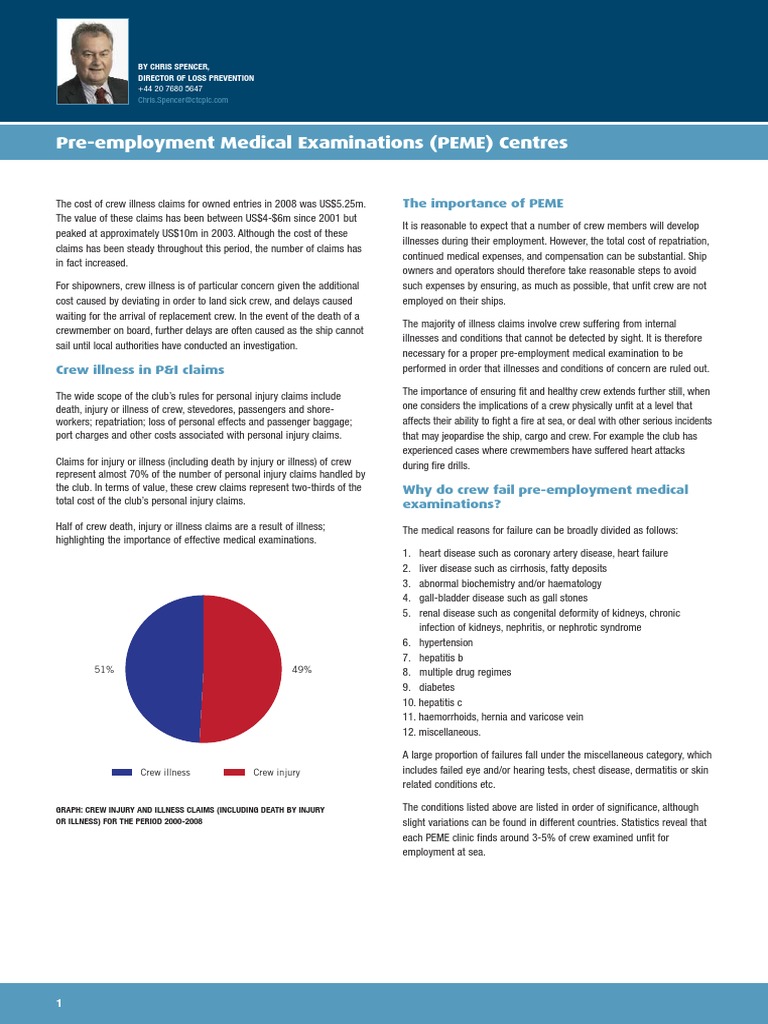 Pre-Employment Medical Examinations (PEME) Centres: The Importance of ...