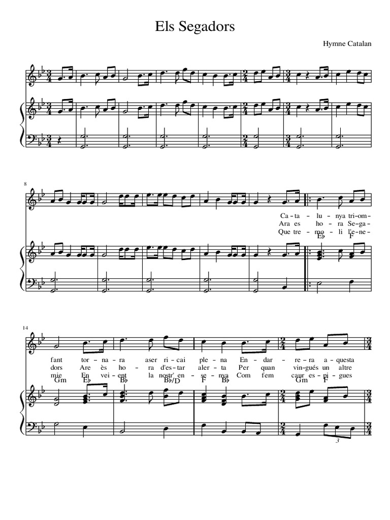 Els Segadors (Hymne Catalan) | PDF