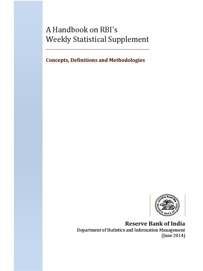 RBI Weekly Statistical Supplement Guide | PDF | Reserve Bank Of India ...
