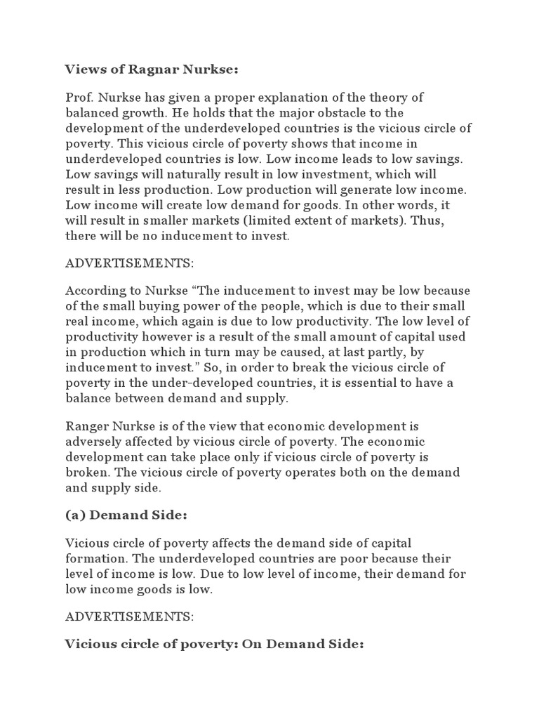 Views of Ragnar Nurkse | PDF | Economic Growth | Poverty