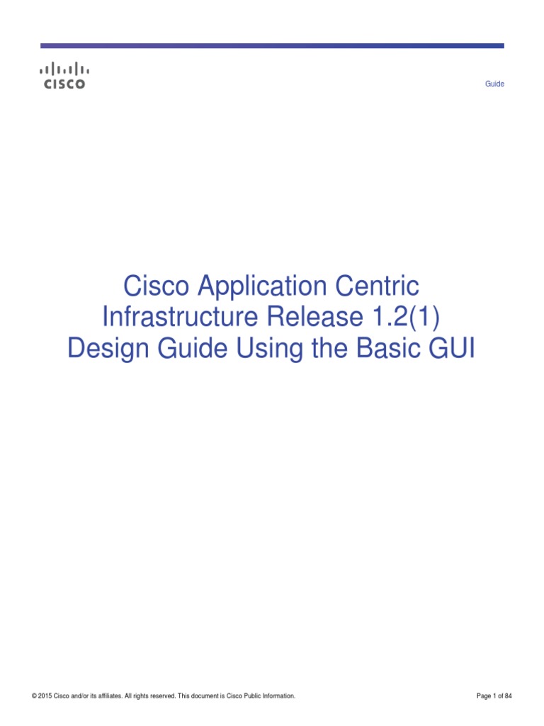 Cisco ACI Design Guide Using Basic GUI | PDF | Network Switch ...