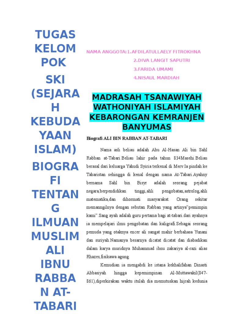 Tugas Kelompok Ski | PDF | Agama & Spiritualitas