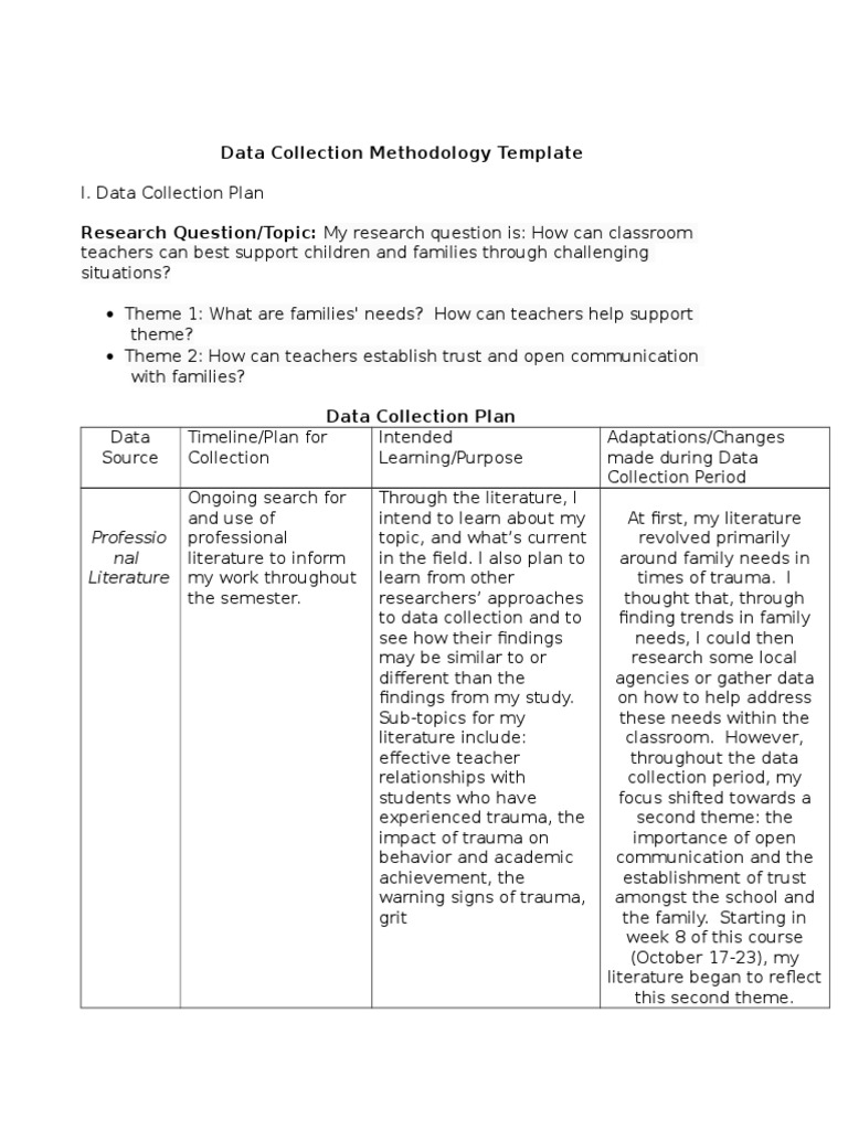 Classroom Support Data Collection Guide | PDF | Psychological Trauma ...