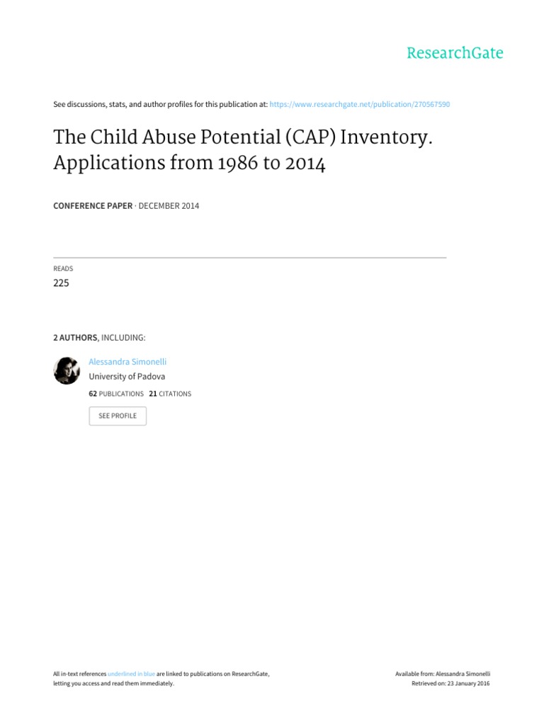 Child Abuse Inventory2 | PDF | Child Abuse | Substance Abuse