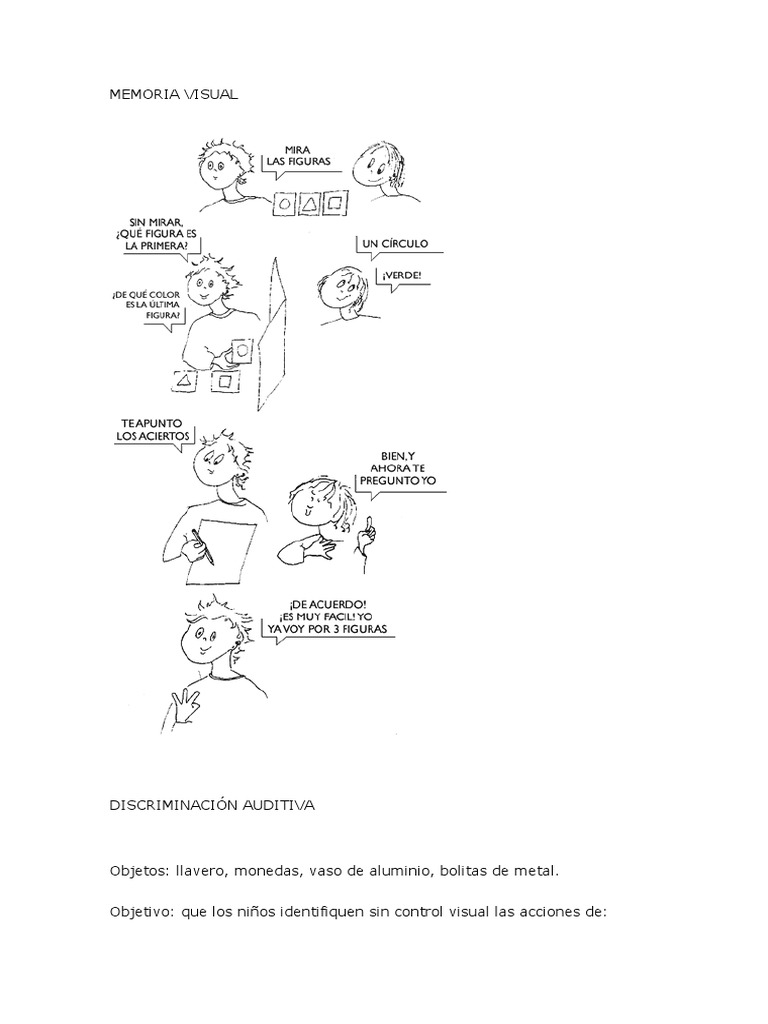 Actividades de Memoria y Discriminación | PDF | Receta | Memoria