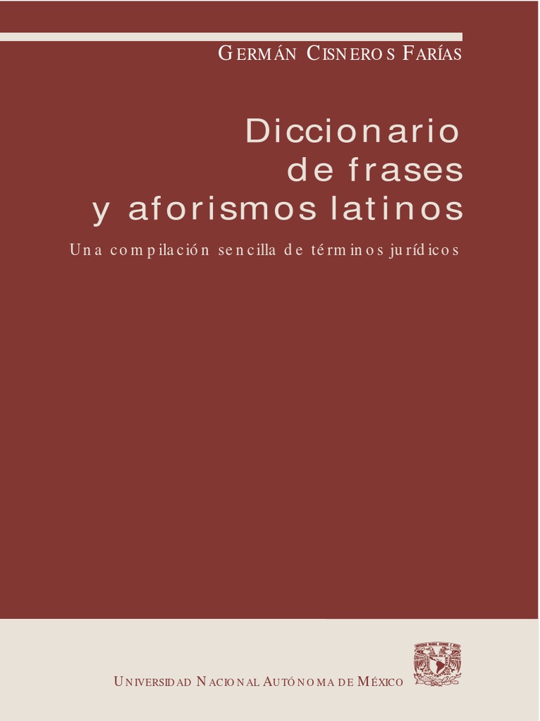 Diccionario de Frases y Aforismos Latinos | PDF | latín | Science