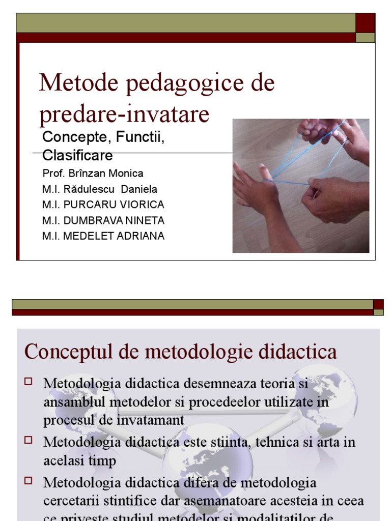 Prezentare Metode Pedagogice de Predare Invatare 1 | PDF