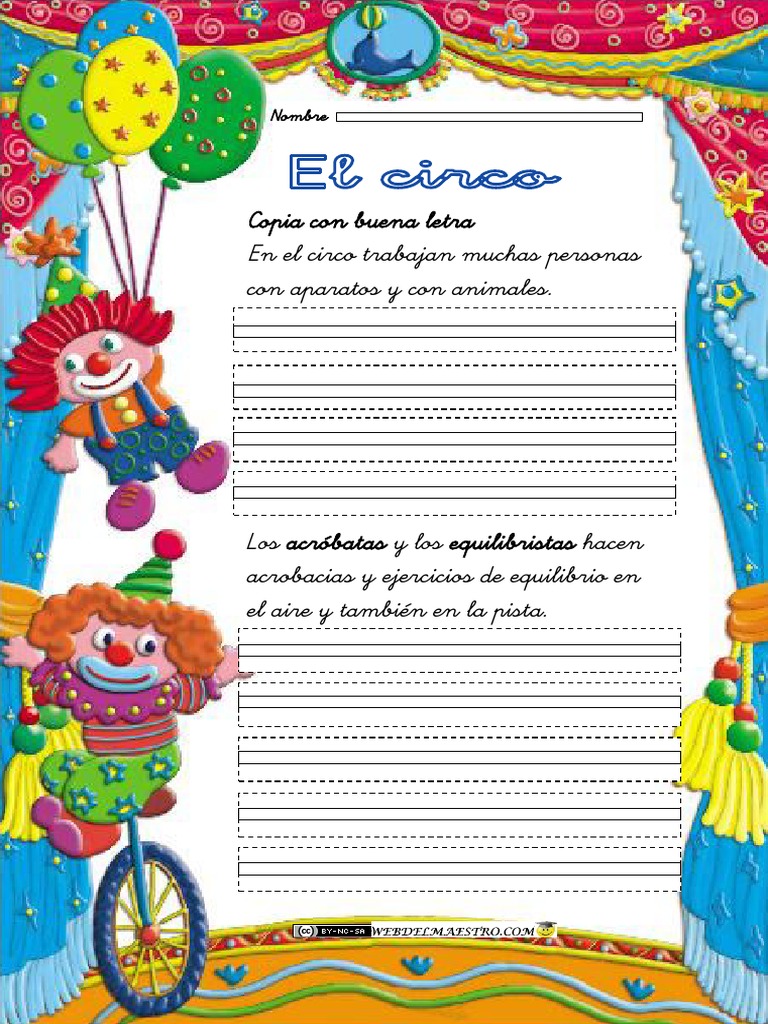 Fichas de Lectoescritura El Circo PDF | PDF