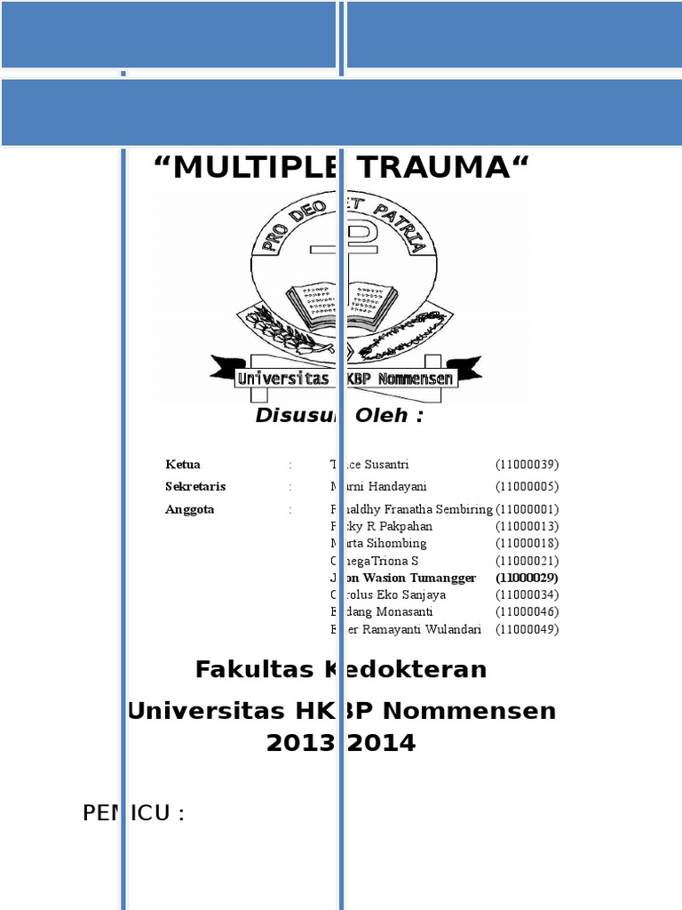 Pemicu 2 (Multiple Trauma) | PDF
