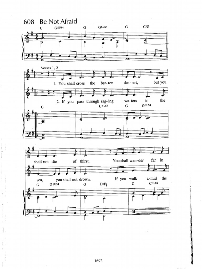 Be Not Afraid - Piano Score | PDF