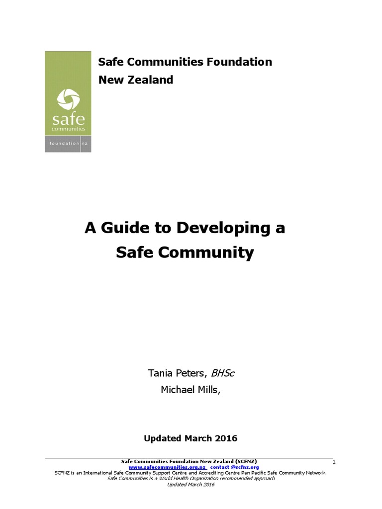 A Guide To Developing A Safe Community: Safe Communities Foundation New ...