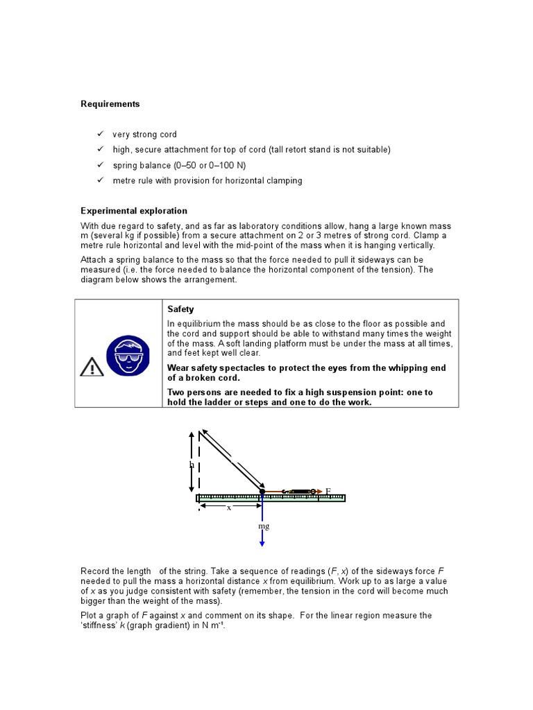 TAP 304-1: The Simple Pendulum: Requirements | PDF | Pendulum | Mass