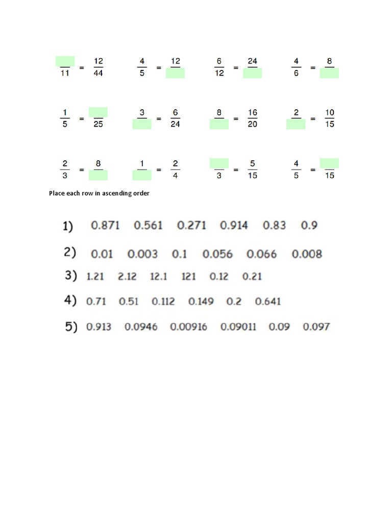 Fractions Decimals QR | PDF