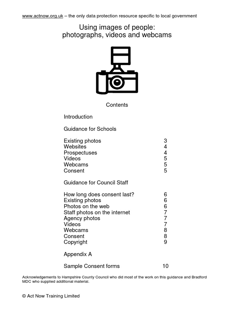 Guidance Note On Use of Images | PDF | Consent | Copyright