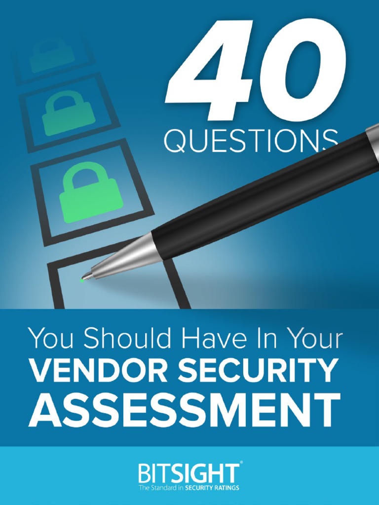 40 Questions Vendor Security Assessment | PDF | Vulnerability ...