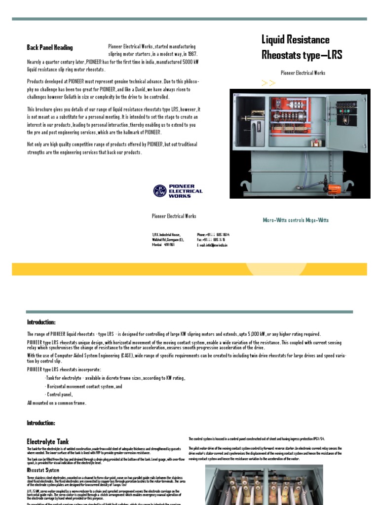 Liquid Rotor Resistance Starter Conventional Lrs | Electric Motor ...