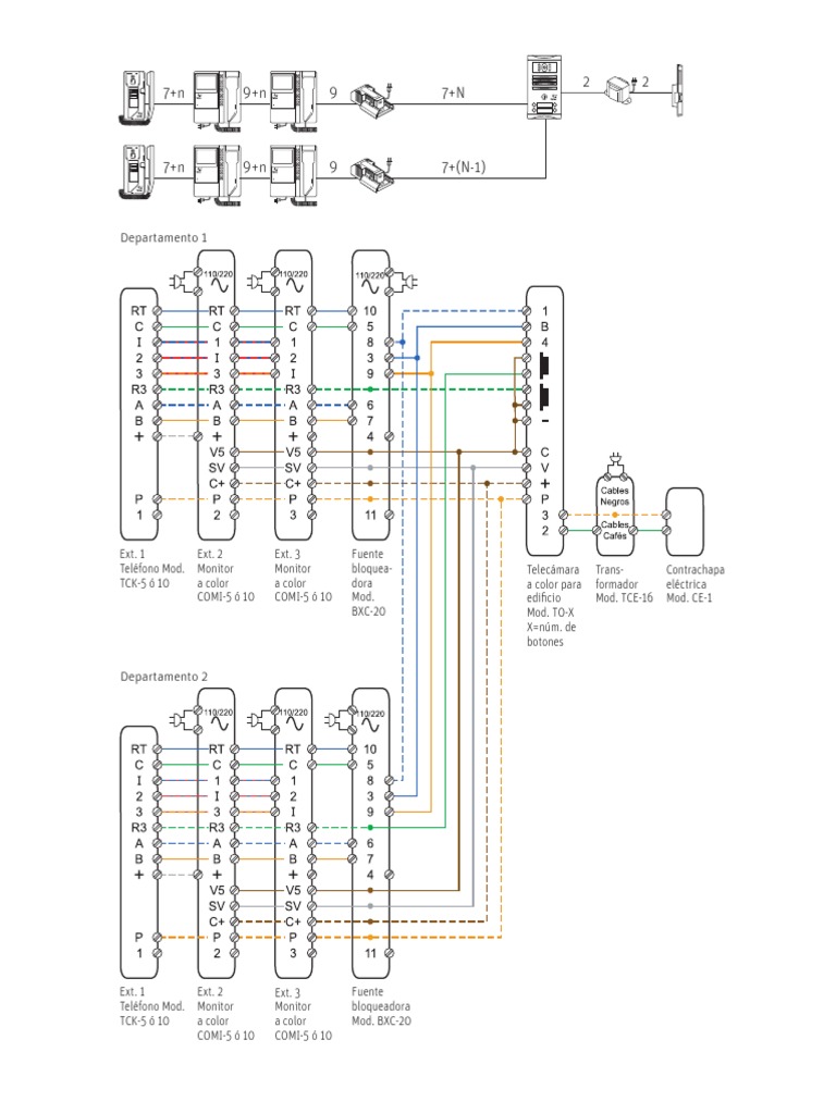 Video Portero Intec Diagrama de Edificio | PDF