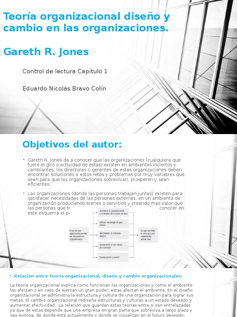 Teoría organizacional diseño y cambio en las organizaciones. Gareth R ...