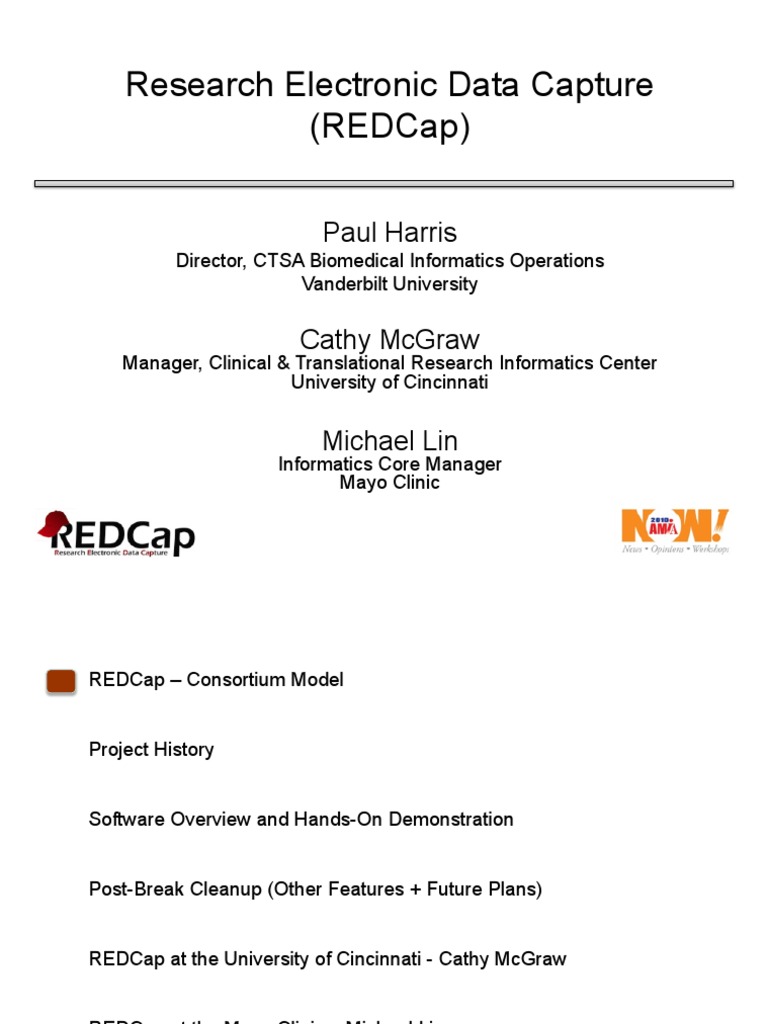 S01: REDCap-Research Electronic Data Capture | PDF | Health Informatics ...