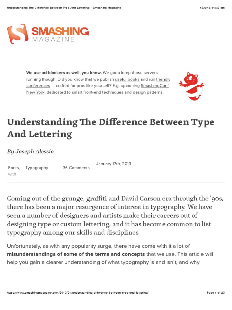 Typography vs. Lettering Explained | PDF | Calligraphy | Typography