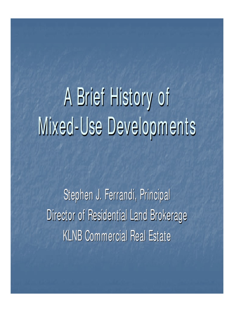 History of Mixed-Use Development | PDF | Mixed Use Development | Land Use