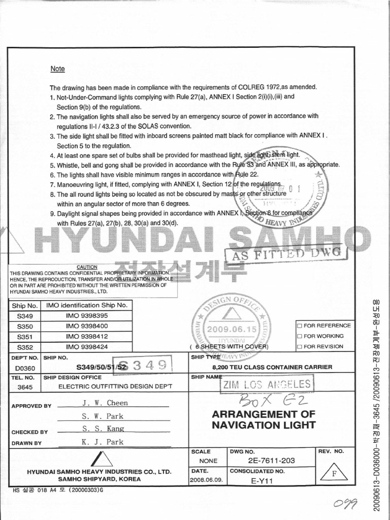 Arrangement of Navigation Light | PDF | Water Transport | Shipping