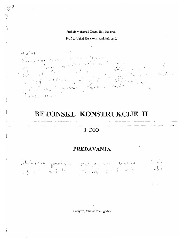 Betonske Konstrukcije II PDF | PDF