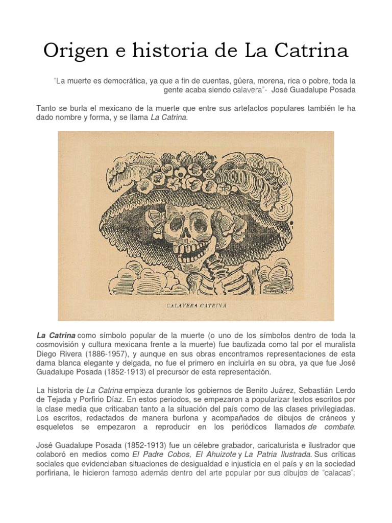 Origen e Historia de La Catrina | Cultura (general)