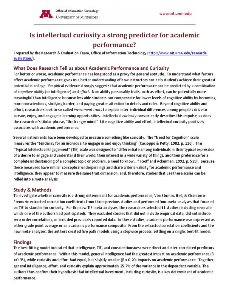 Intellectual Curiosity | Curiosity | Intelligence