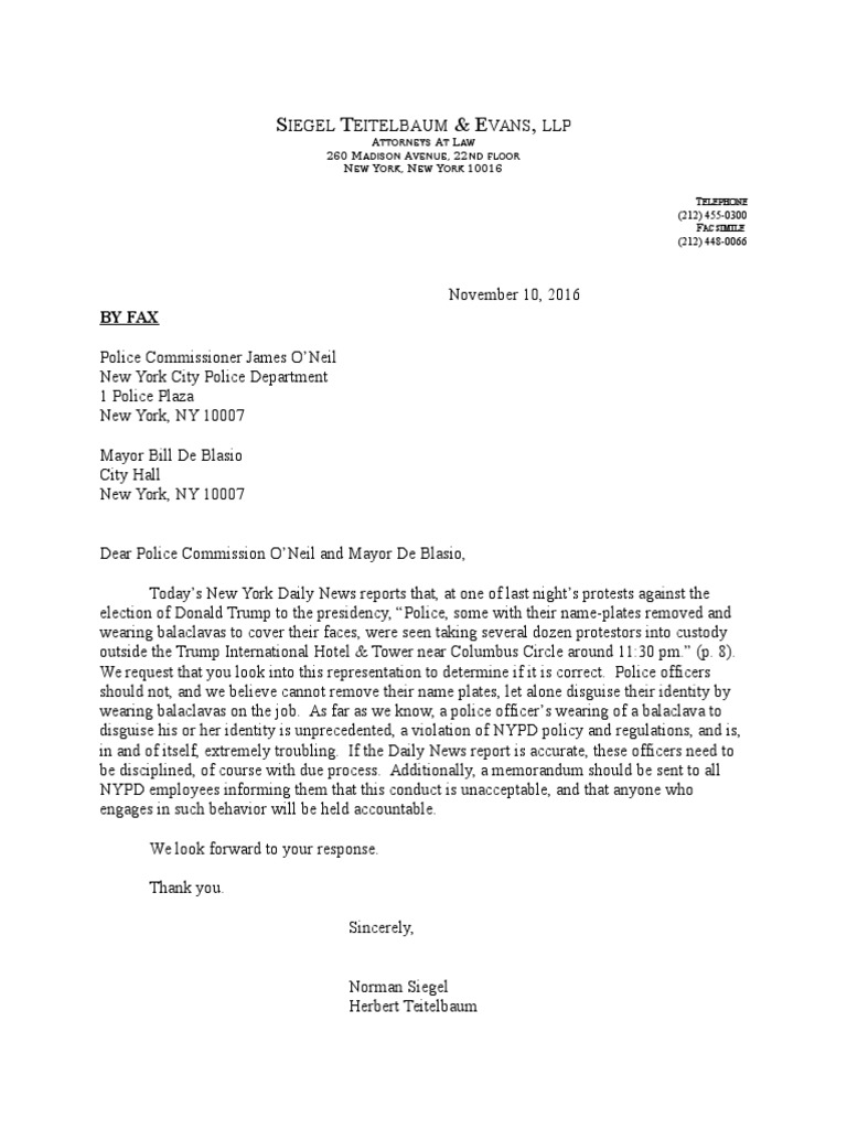 Protest Letter | PDF