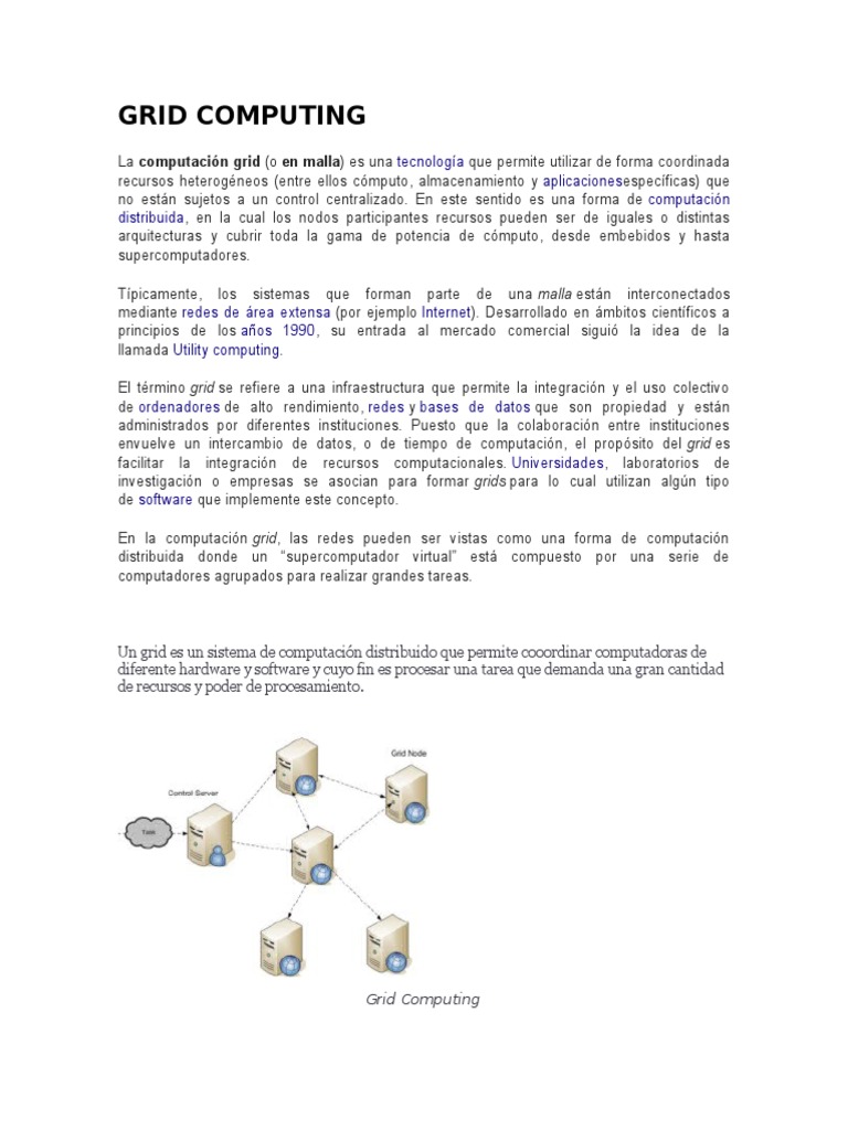 Grid Computing | PDF | Computación Grid | Computación distribuída