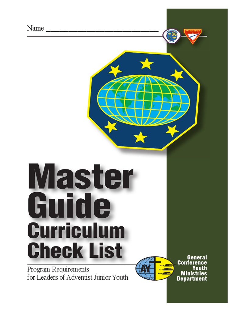 Master Guide Curriculum Checklist | PDF | Seventh Day Adventist Church ...