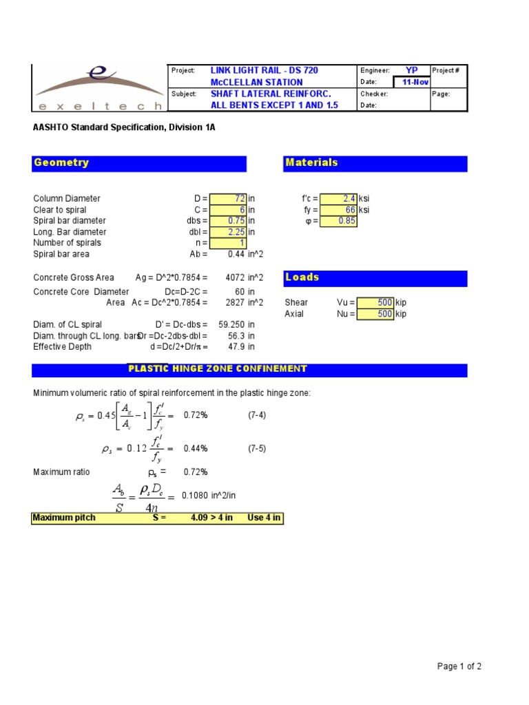 Columns Shear Analysis | PDF