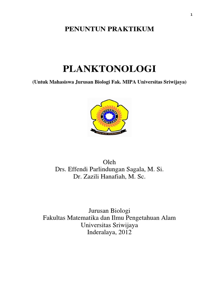 Panduan Praktikum Plankton PDF | PDF