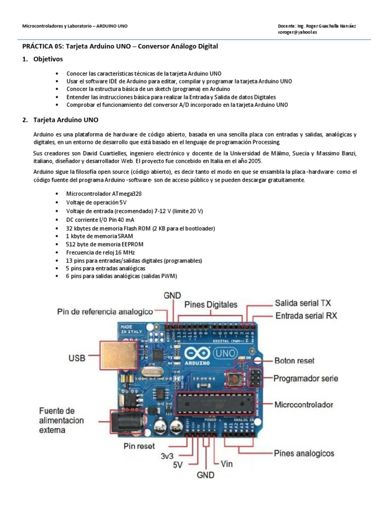 P05 Arduino Conversor AD | PDF | Arduino | Programa de computadora