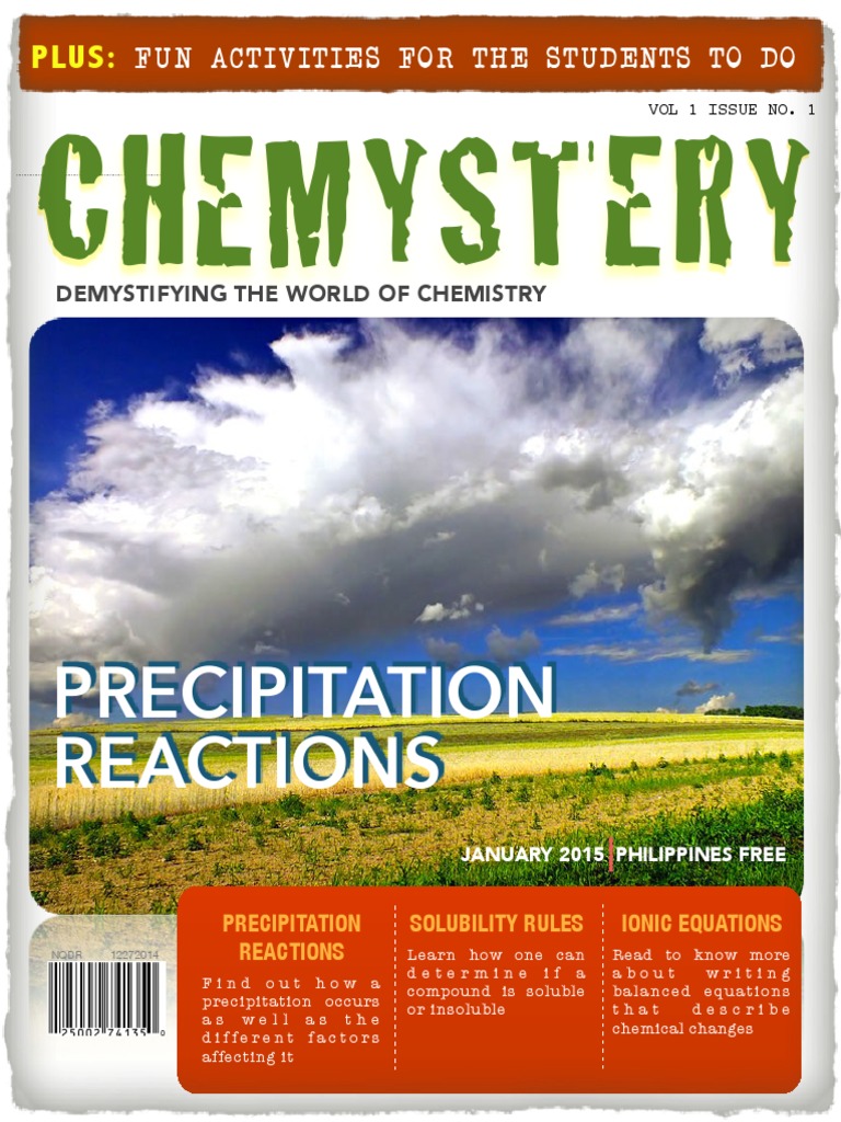 Chemystery | PDF | Precipitation (Chemistry) | Solubility