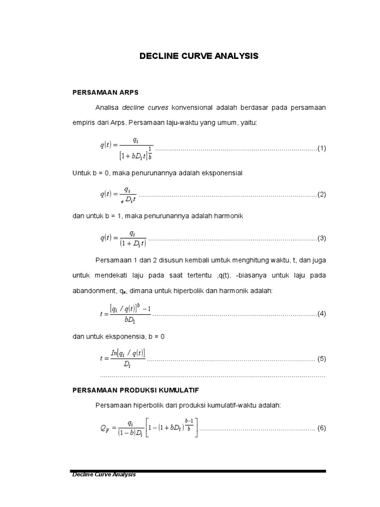 Decline Curve Analysis | PDF